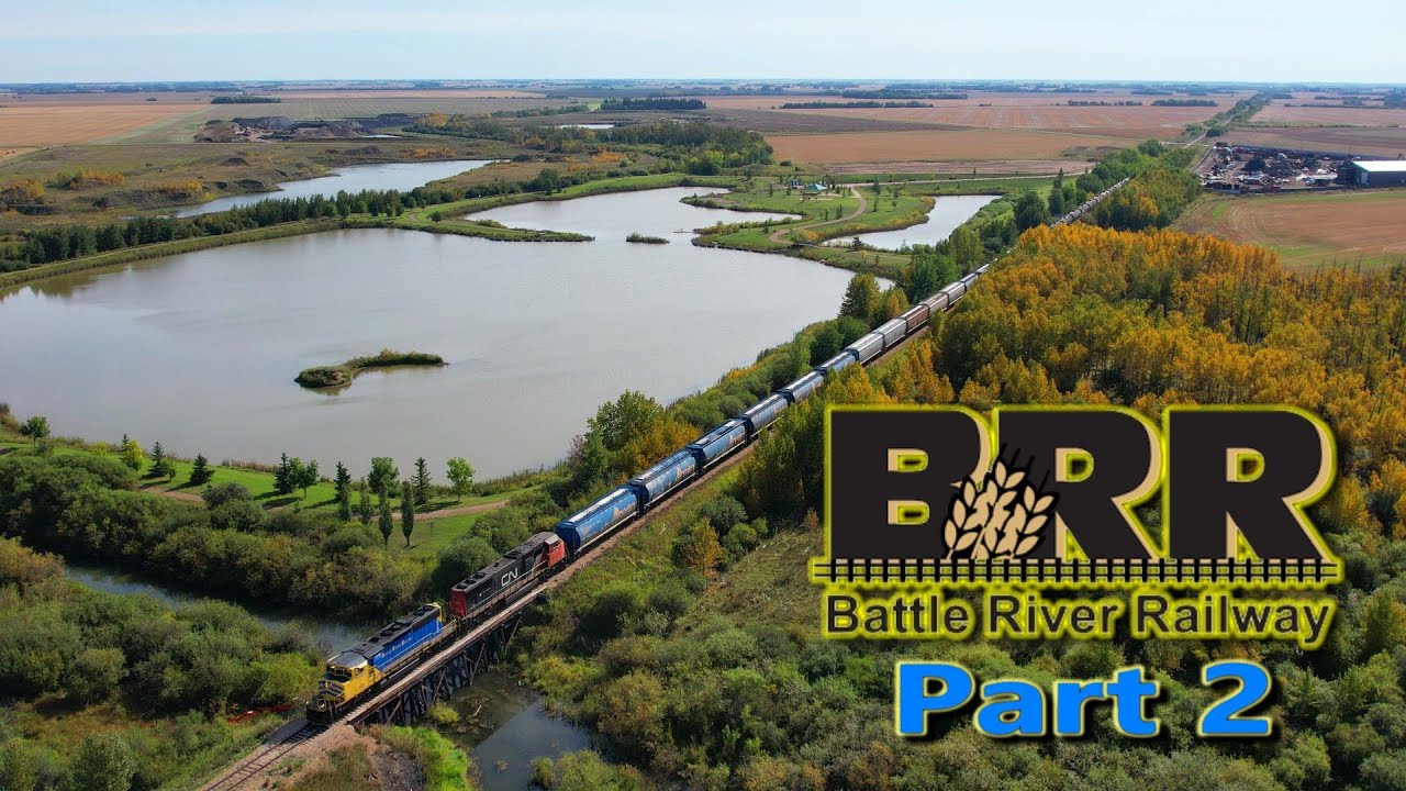 Battle River railway Pt2 Including switching in Camrose - YouTube