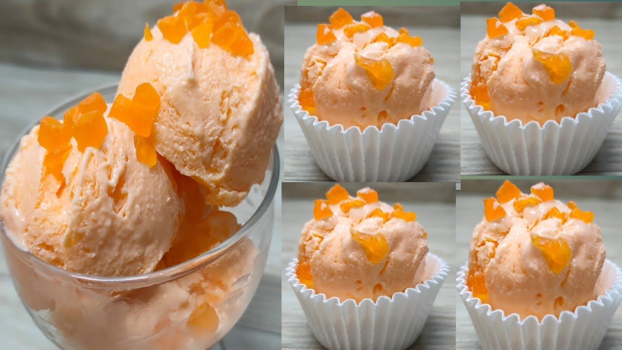 Perfect Orange Ice Cream Recipe | Homemade Orange Ice Cream|Orange Ice ...