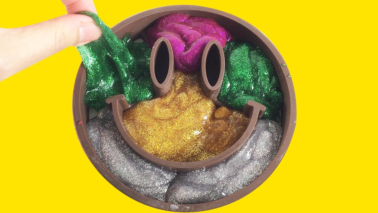 DIY. How To Make Colors Glitter Slime Monster Learning Lesson Videos ...