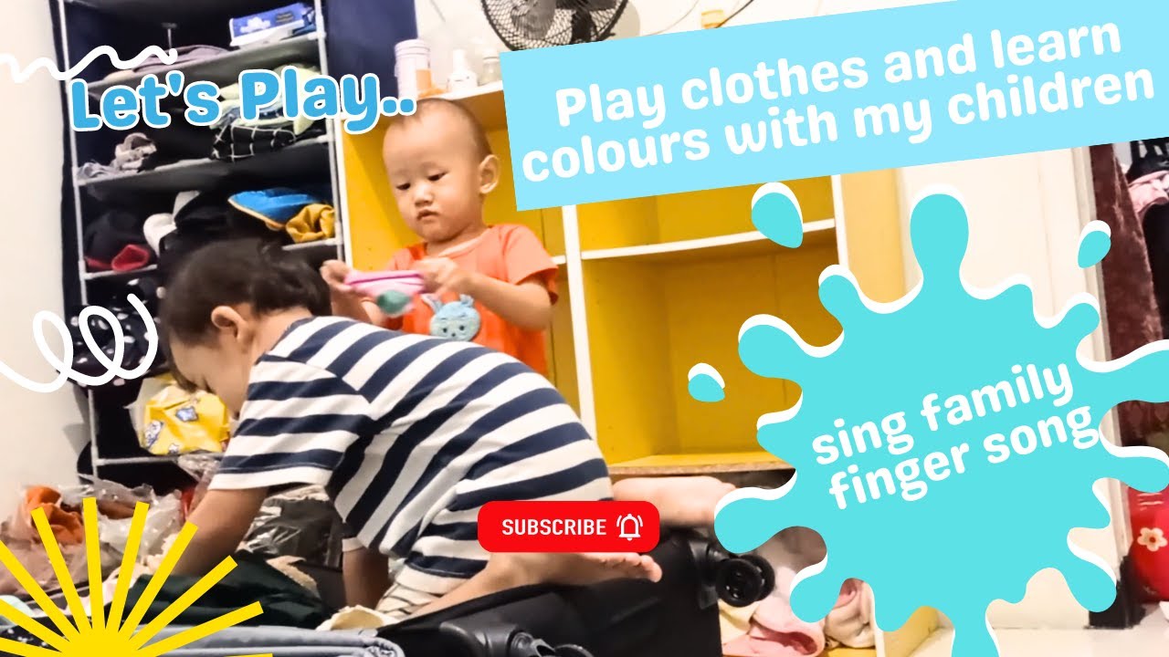 play clothes and learn colours with my children sing finger family ...