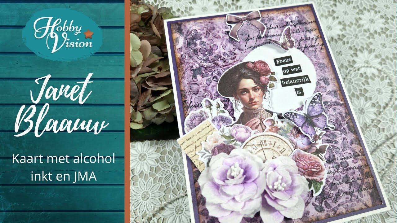 FBLive - Kaartjes met alcohol inkt en JMA door Janet - 21 febr - YouTube