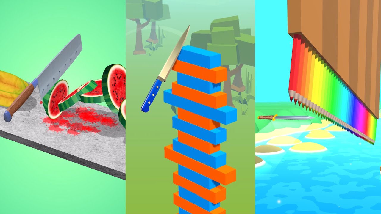 Fruit Slicer vs Slice Masters vs Flying Cut Very Satisfying And Relaxing ASMR Slicing Game - YouTube