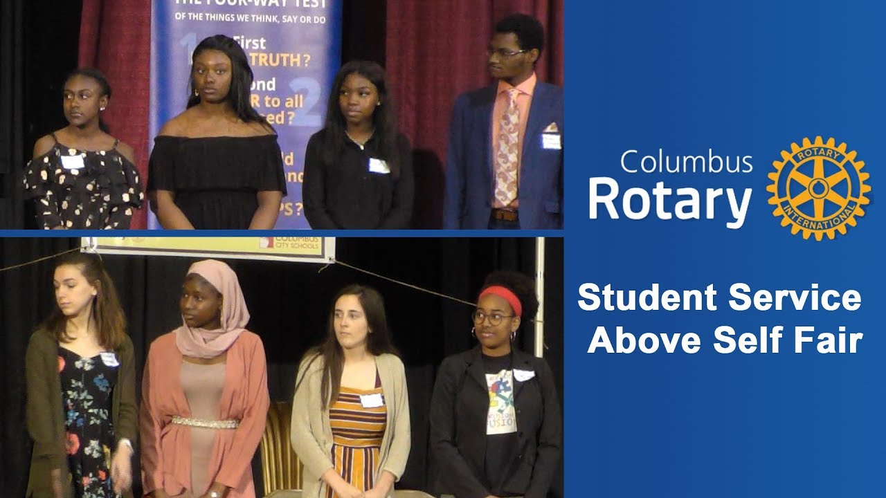 The Columbus Rotary Club: Student Service Above Self Fair - YouTube