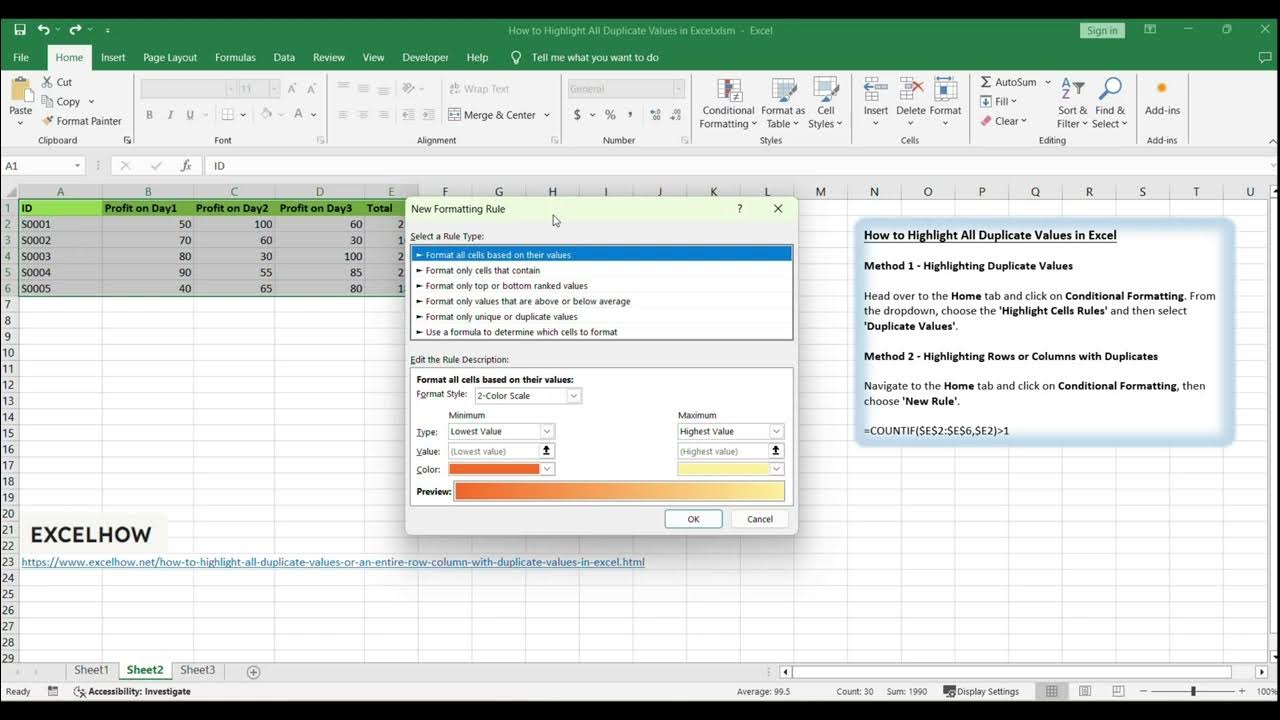 How to Highlight All Duplicate Values in Excel - YouTube