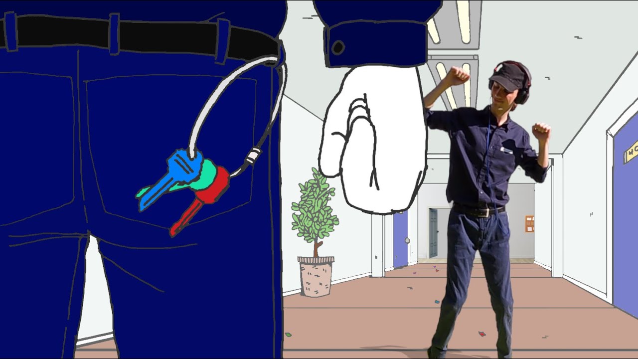 Zalinki's Janitor Dancing in Real Life - YouTube