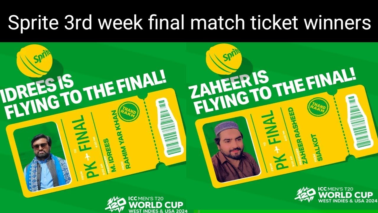 Sprite final match ticket winners week 03 || Sprite scan and win - YouTube