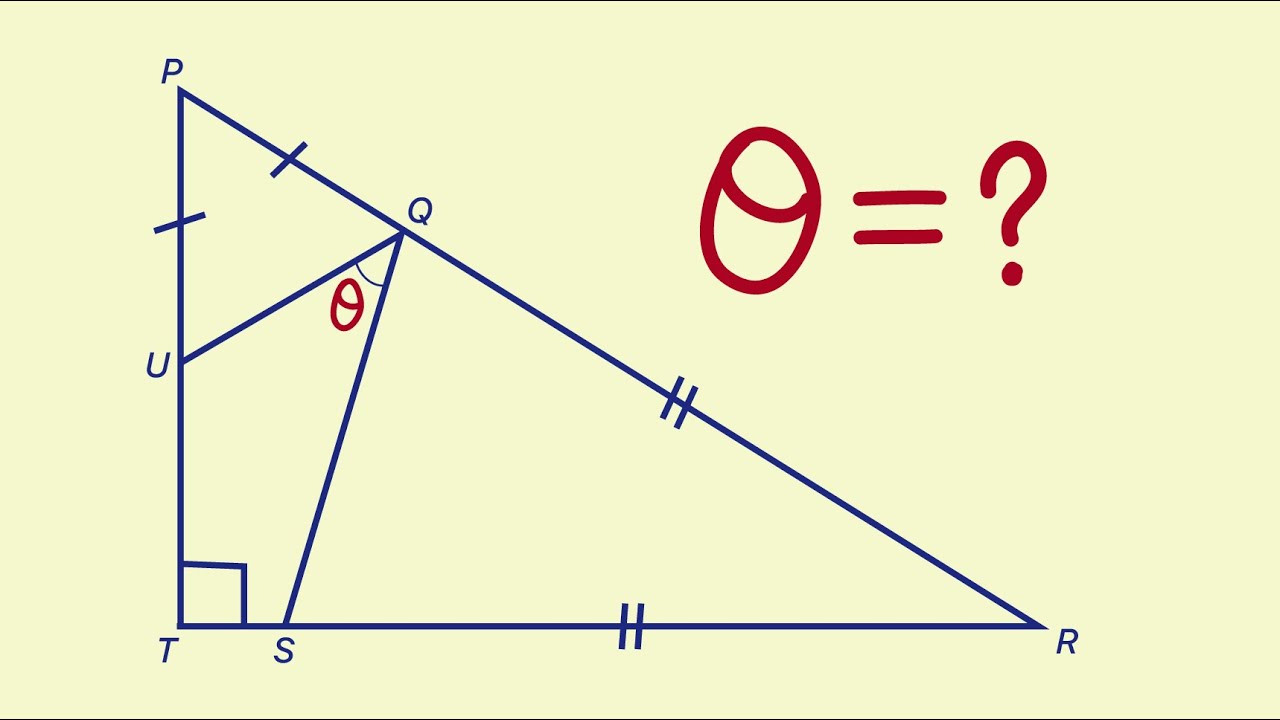Tricky question to find θ, neither any length nor angle is given in ...