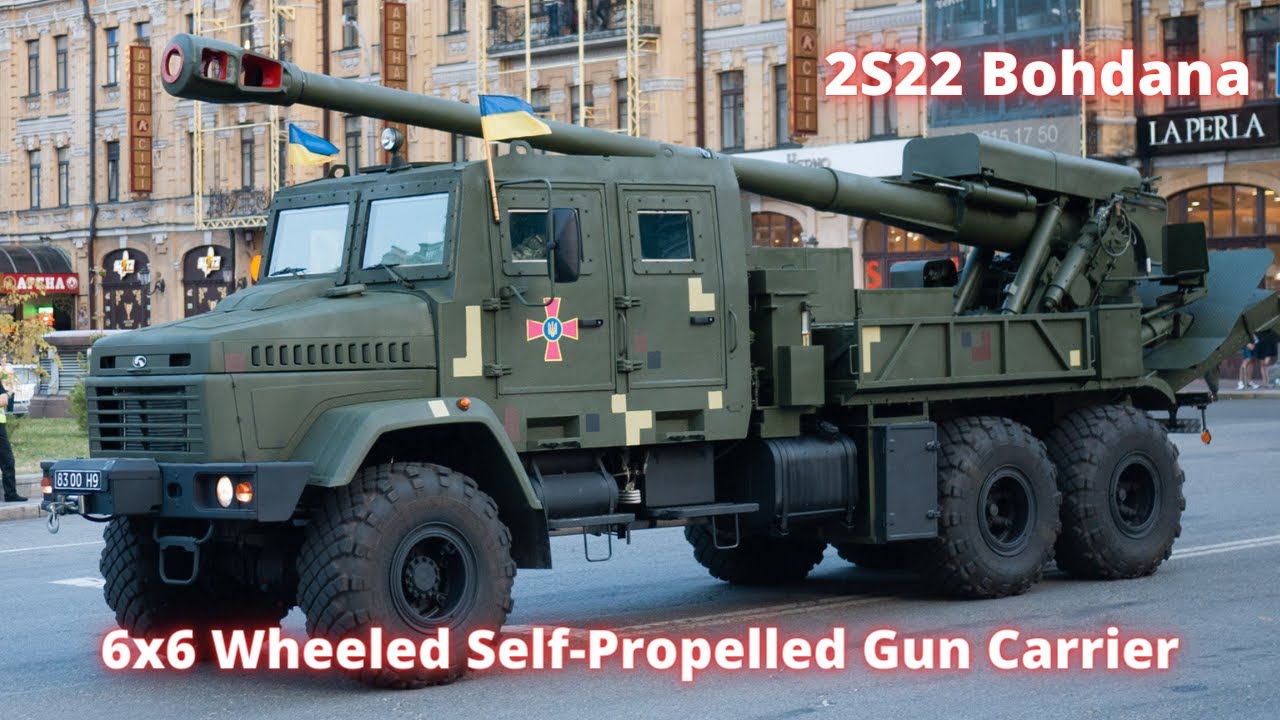 2S22 Bohdana 6x6 Wheeled Self-Propelled Gun Carrier - YouTube