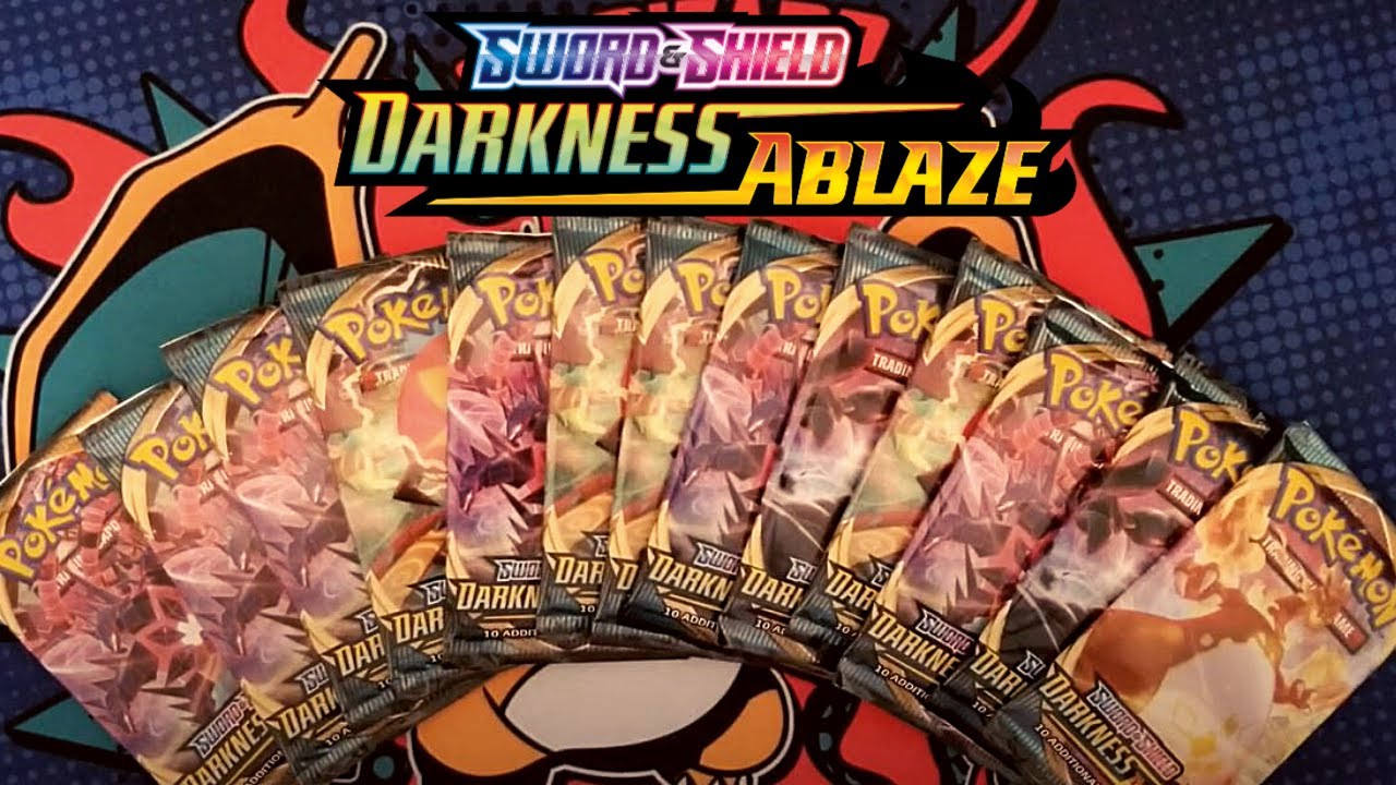 Charizard VMAX hunting! Opening Darkness Ablaze Pokemon Booster Packs ...