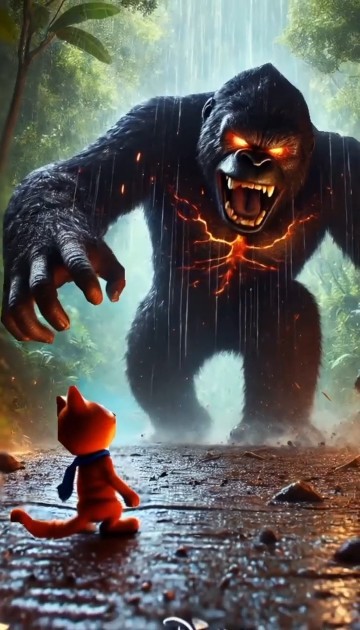 "The Poor Cat and the Giant Ape: The Lucky Gem That Changed His Fate ...