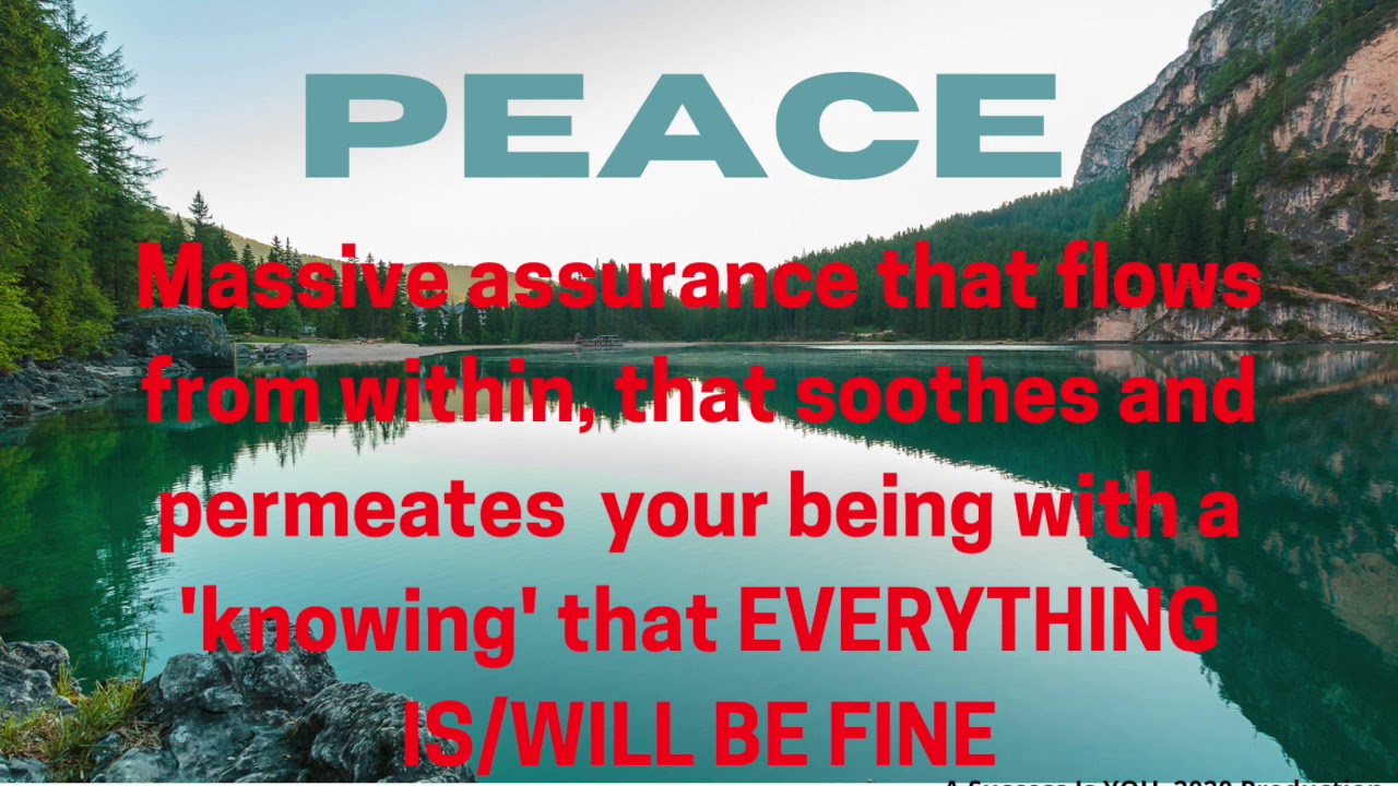 To Begin To Understand A Definition For The Calm That Is PEACE, Start ...