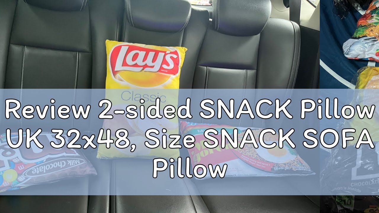 Review 2-sided SNACK Pillow UK 32x48, Size SNACK SOFA Pillow - YouTube