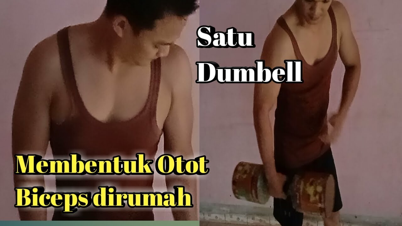 MEMBENTUK OTOT BICEPS DIRUMAH SATU DUMBBELL. - YouTube