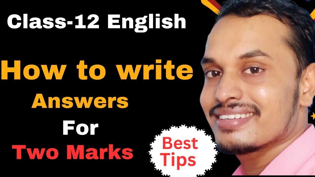 How to Write Answer for two marks? | Class-12th English | Online ...