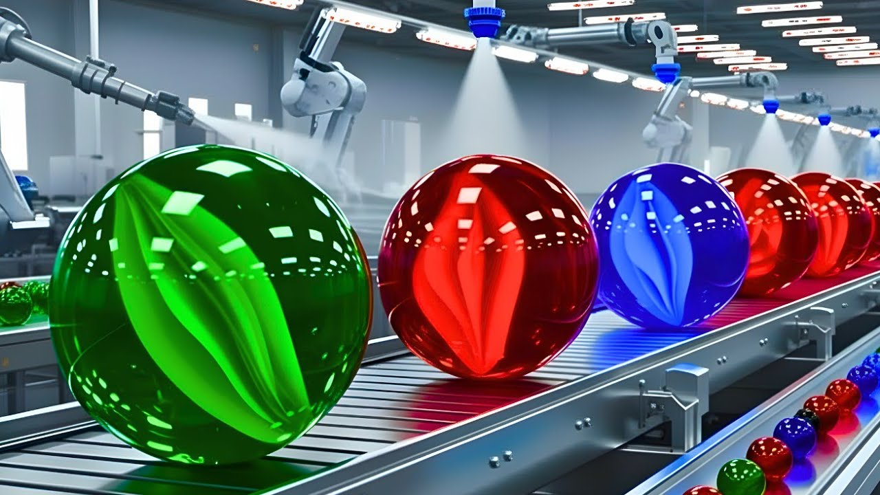 Inside a Modern Glass Marble Factory: From Scrap Glass to Perfect ...