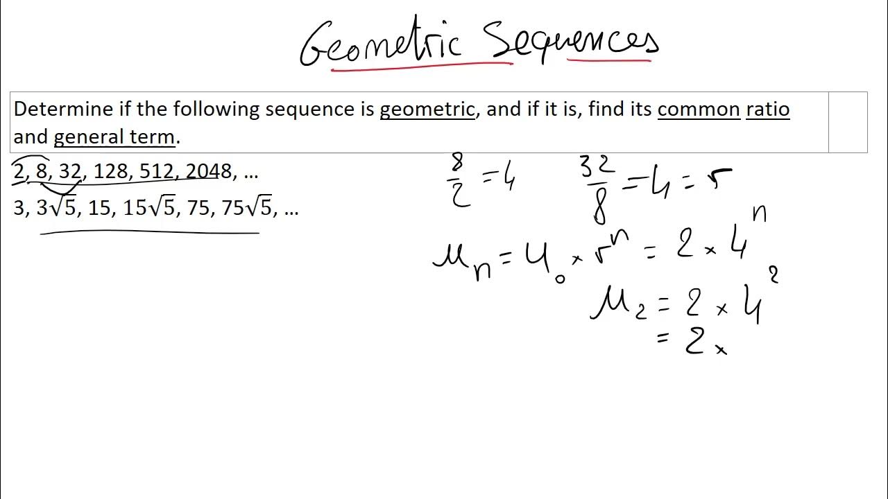 Geometric sequences - How to Determine if a Sequence is Geometric - YouTube