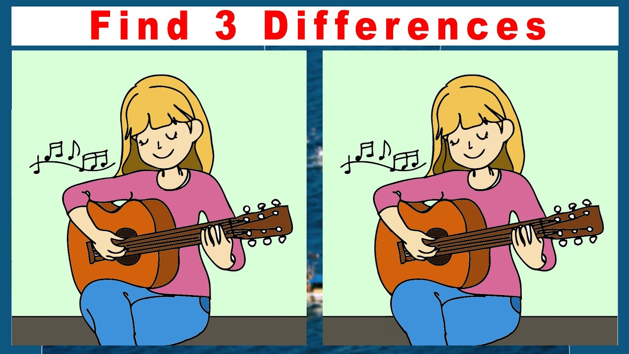FIND THREE DIFFERENCES №49 (A BARD GIRL) - YouTube