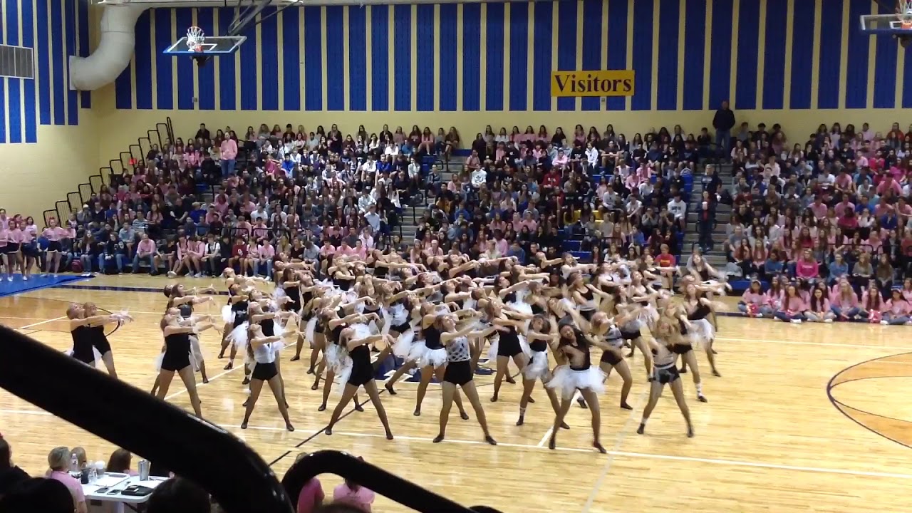 Keller indianettes Pink out pep rally 2018 - YouTube