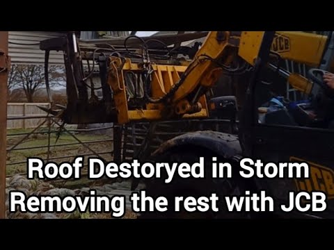 Ripping Down a Barn Roof in 2 Minutes! Farm Building Torn Down by ...