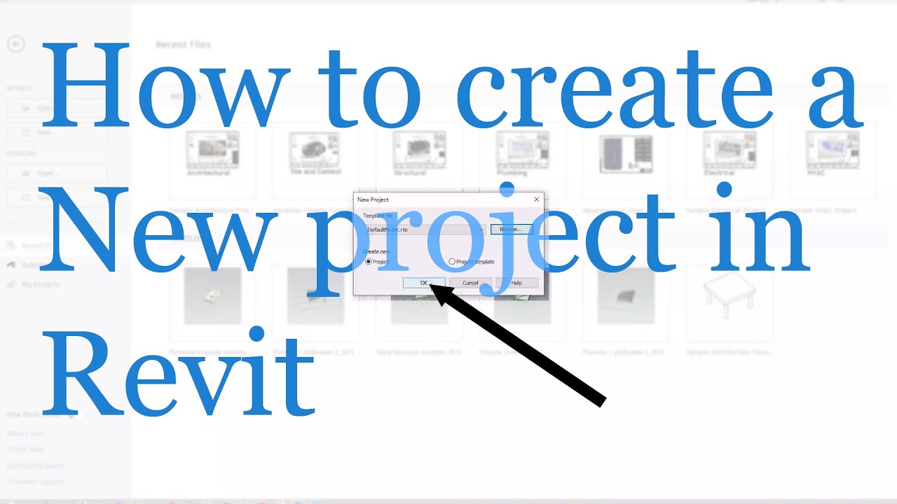 How to Create New project in Revit #reivtFromZero #revit #bim - YouTube