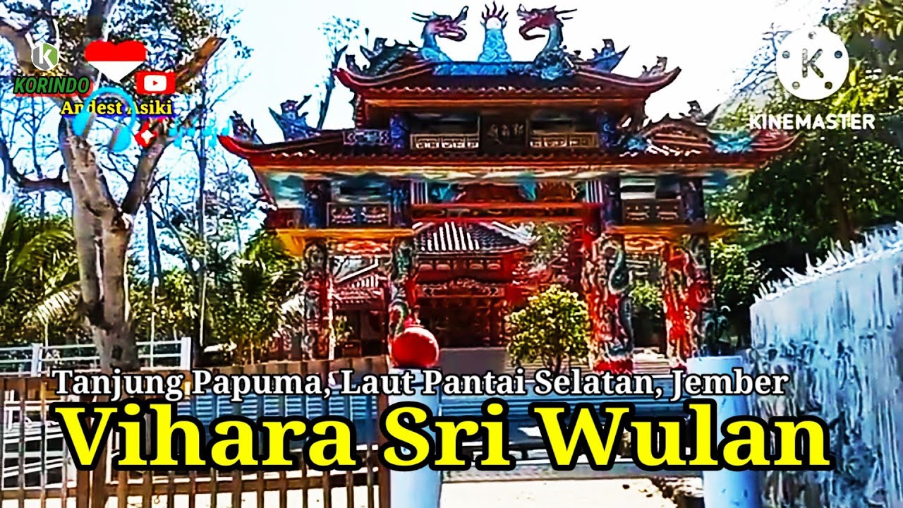 VIHARA SRI WULAN‼️Tanjung Papuma Laut Pantai Selatan‼️Pantai Pasir ...