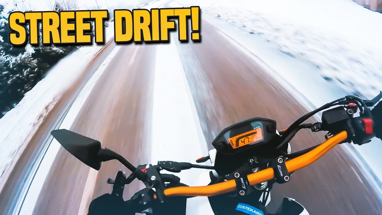 Street Drifting with a Motorcycle?! | Snow Drifting Sweden - YouTube
