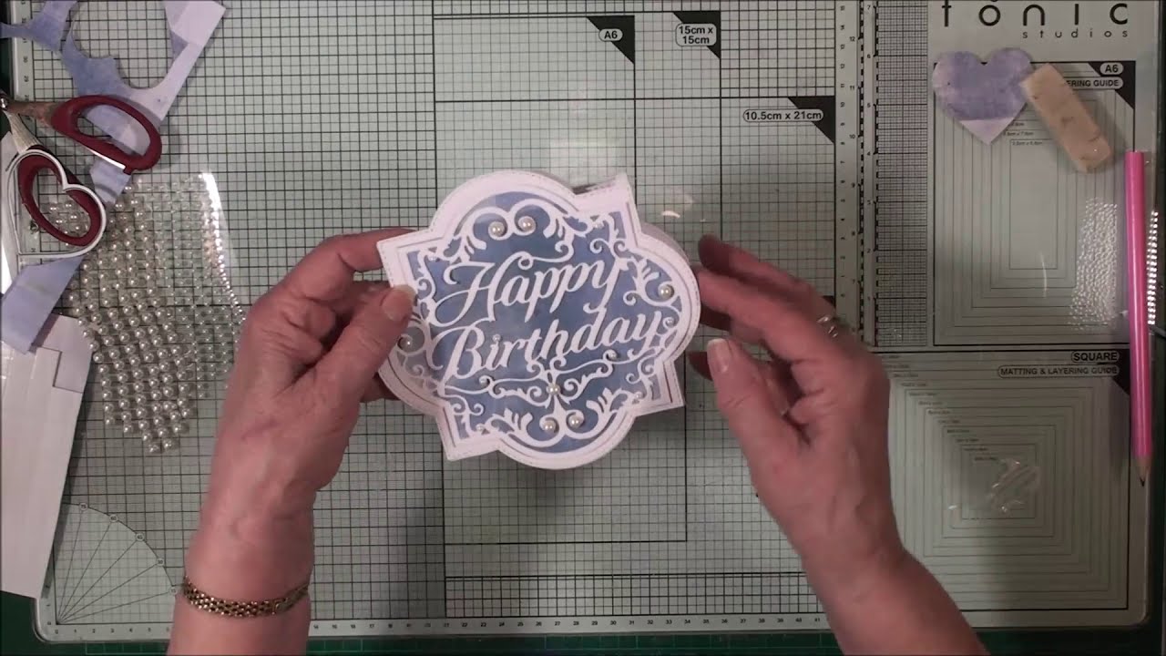 Easel Card Tutorial using Card Making Magic Decorative Words ...