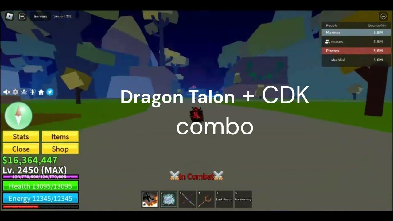 Dragon Talon CDK combo SWORD MAIN | Blox Fruits - YouTube