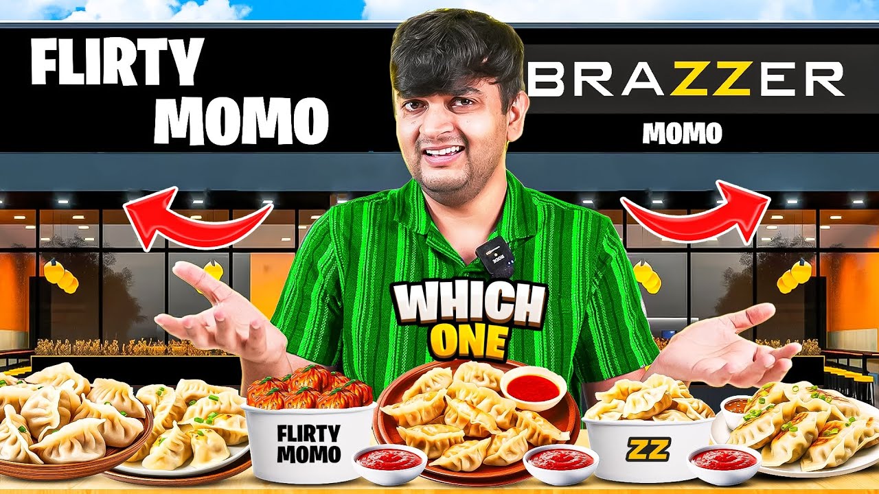 BRAZZER MOMOS vs FLIRTY MOMOS | Battle of Funny Names Restaurant - YouTube