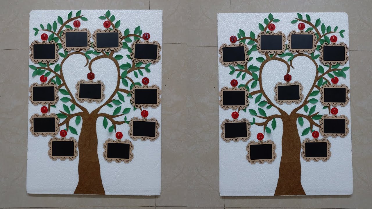 Family Tree from Thermocol | DIY Crafts | Simple Craft - YouTube