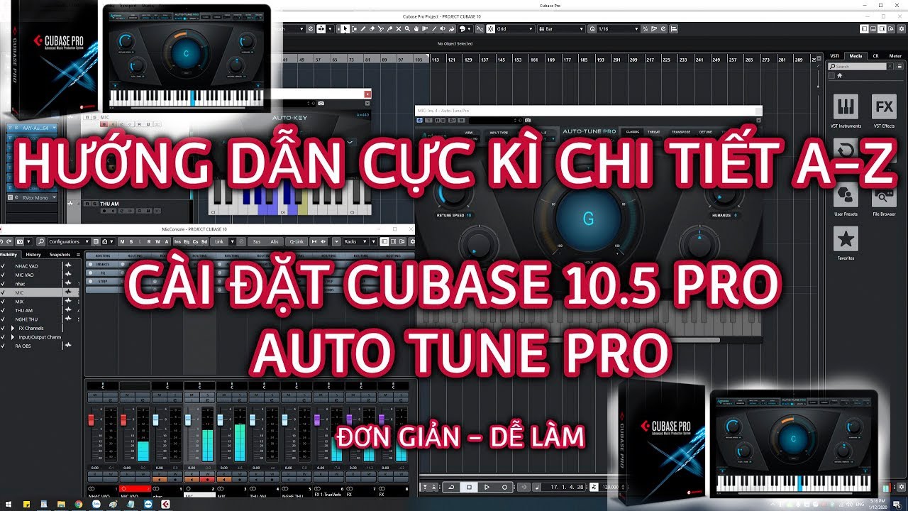 Hướng dẫn cài đặt Cubase 10, Auto Tune, ASIO Link Pro từ A-Z của PU ...