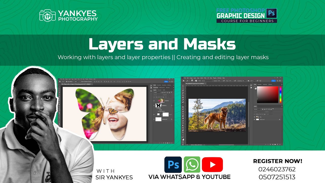 LAYERS, LAYER MASKS AND LAYER PROPERTIES IN ADOBE PHOTOSHOP - YouTube