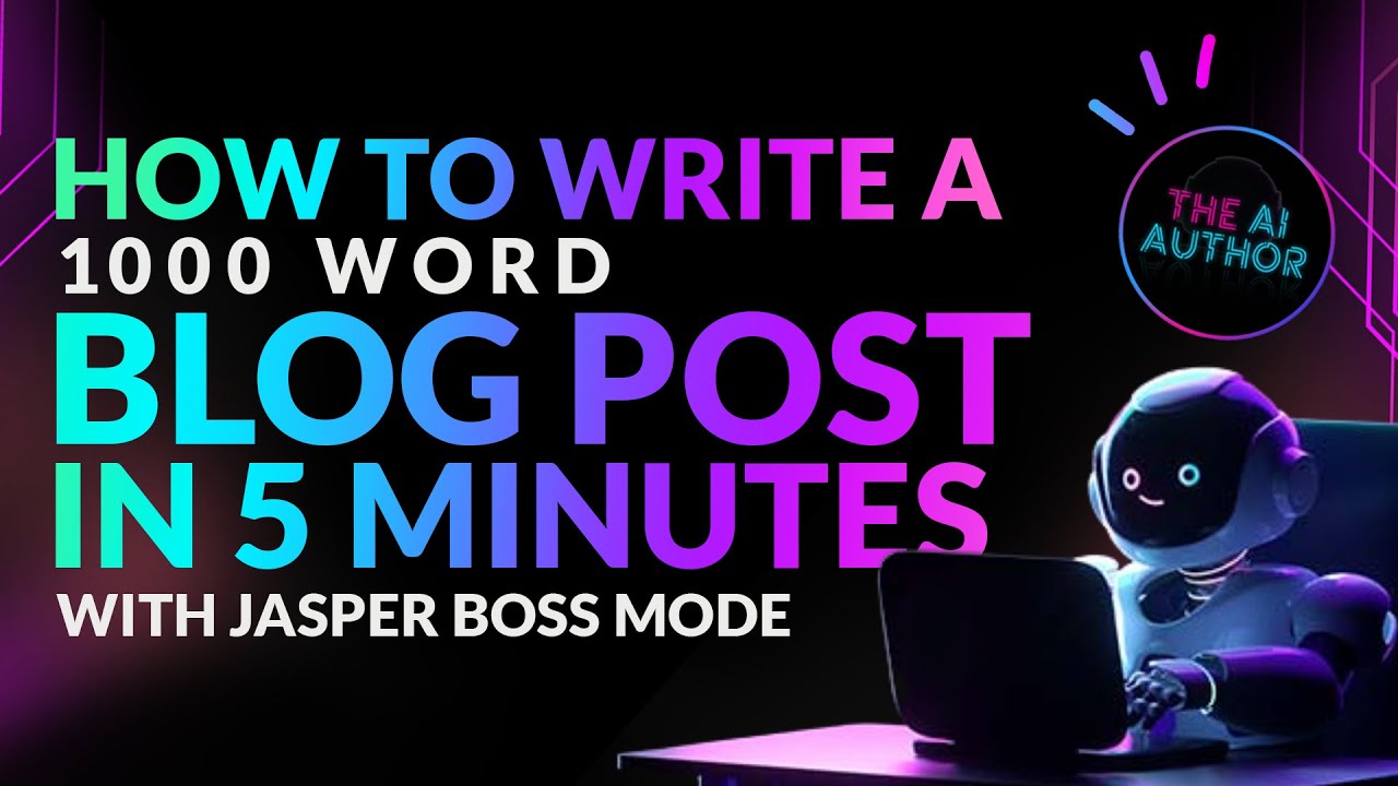 How to Write a 1000 Word Rough Draft Blog Post in 5 Minutes with Jasper ...