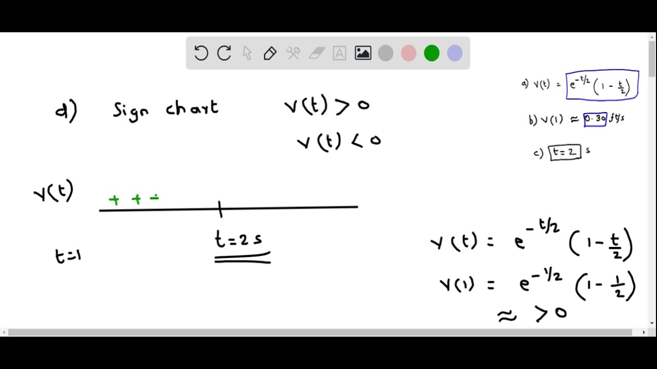 Calculus Position velocity and acceleration function a to h questions ...