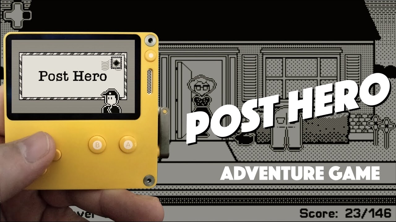 Great Classic Style Adventure Game on the Playdate! | Post Hero | gogamego - YouTube