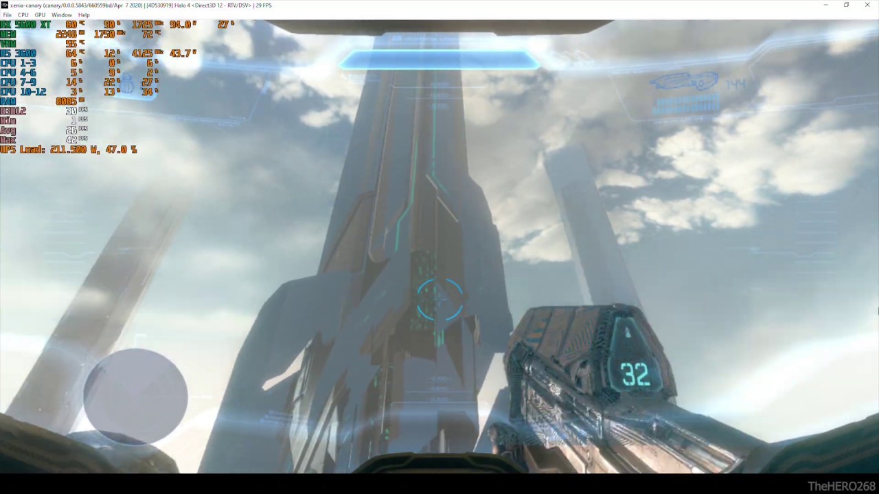 XENIA (XBOX 360 EMU) HALO 4 On RYZEN 5 3600 RX 5600 XT - YouTube