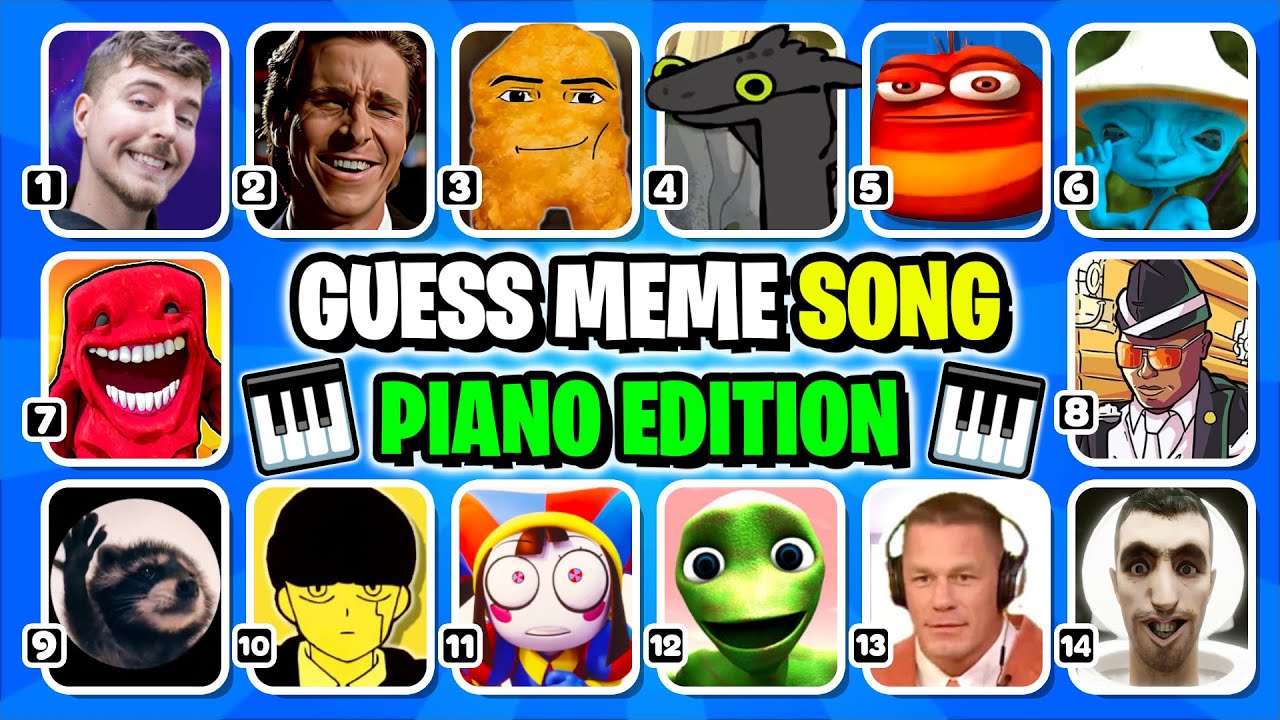 Guess Meme Song Piano Edition | Gedagedigedago, The Amazing Digital ...