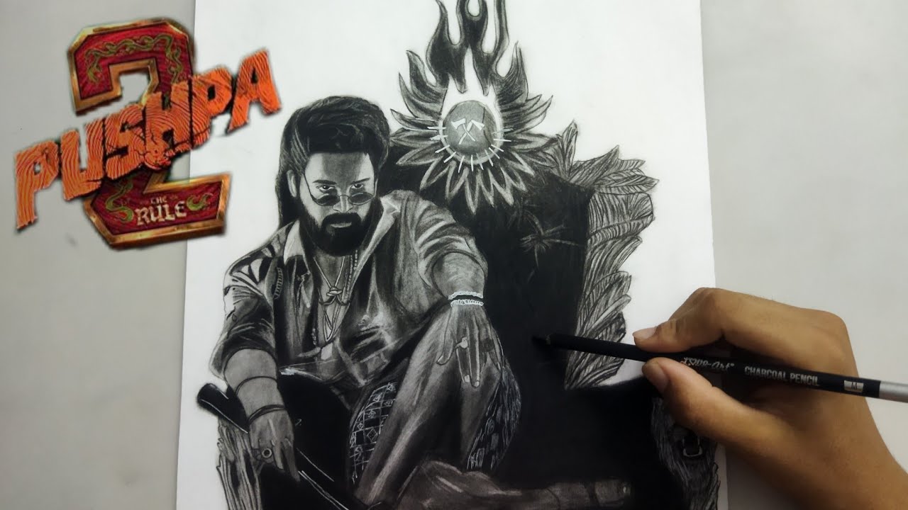 Pushpa 2 pencil sketch 💥 | Allu arjun | |Sukumar| [Rahul Arts 101 ...