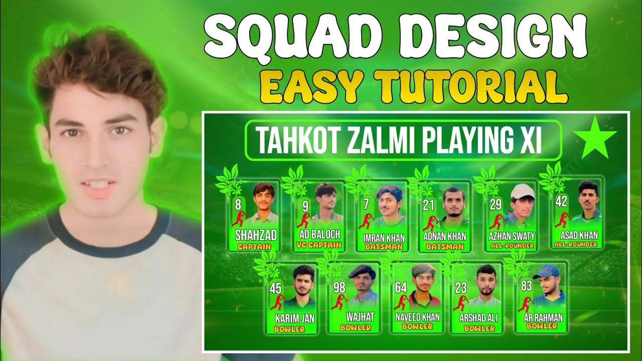 Cricket squad banner editing tutorial in mobile - YouTube
