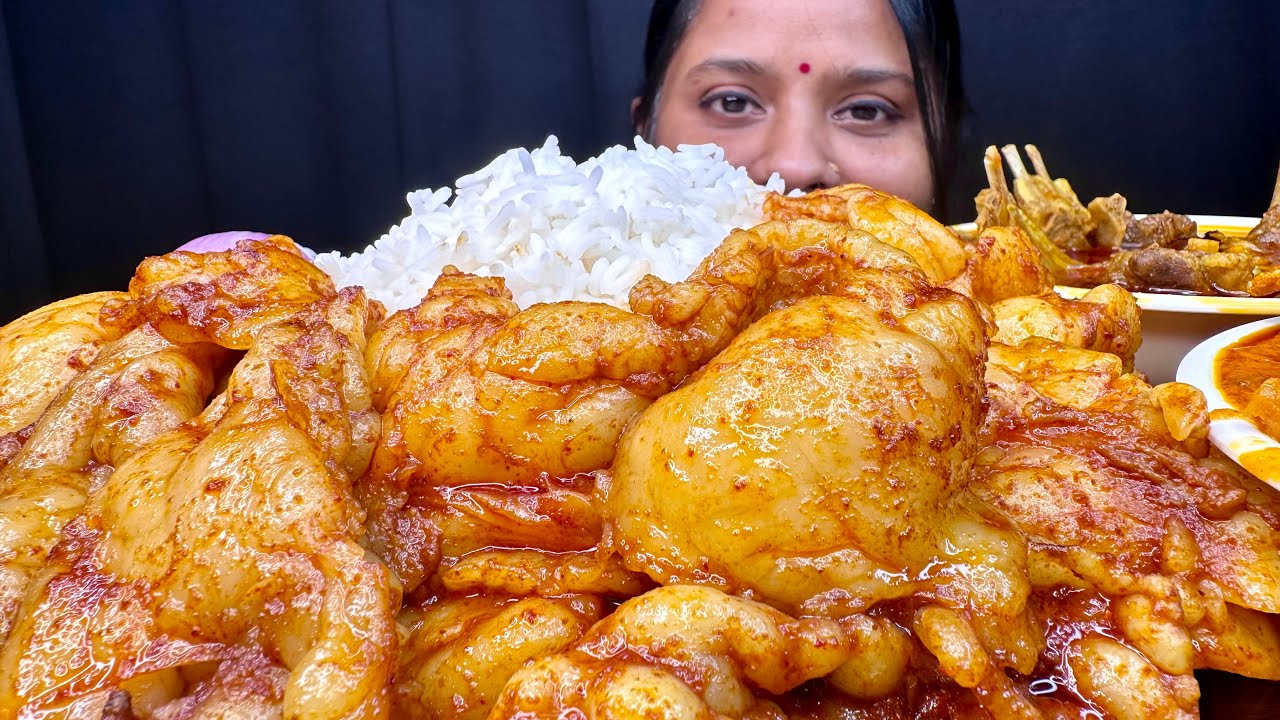 Eating: Mutton Fat Curry, Mutton Curry, Egg Masala | Asmr - YouTube