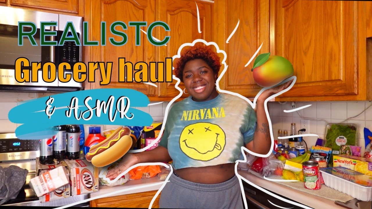 REALISTIC GROCERY HAUL!! & ASMR food restocking 😍 - YouTube