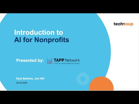 Introduction to AI for Nonprofits - YouTube