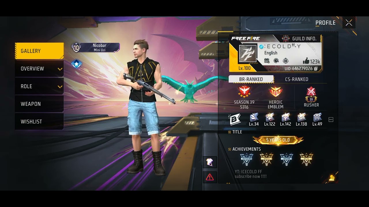 100 LEVEL ID IN FREE FIRE MAX | 100 LEVEL ID | TANDOV GAMER | SAPORT ME ...