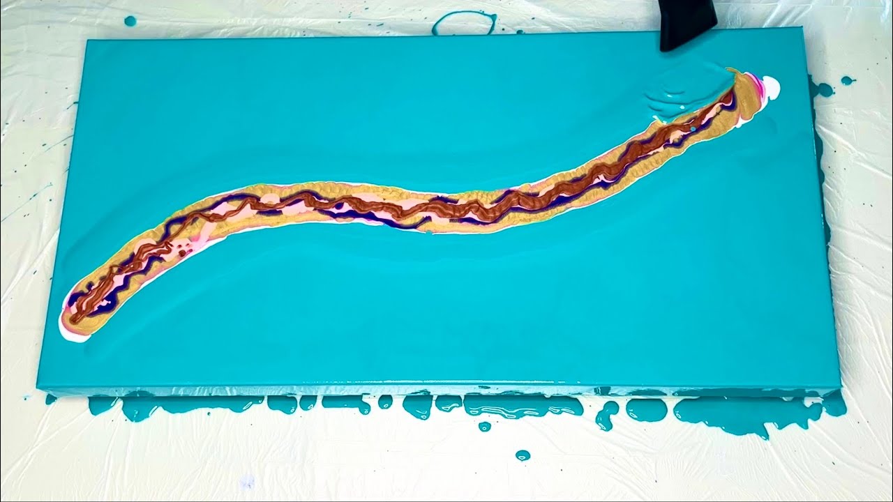 Mixed Teal Colour Base Dutch Pour - A Beautiful Acrylic Pouring ...