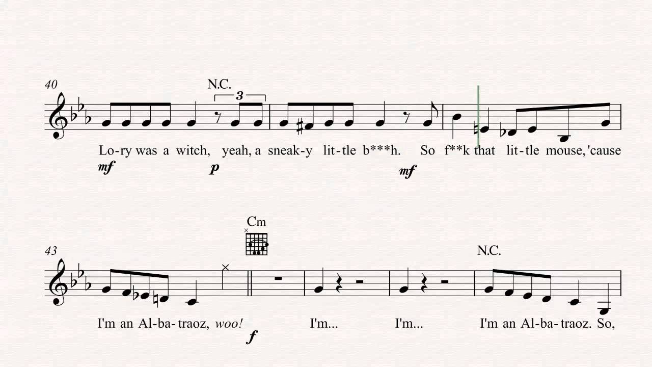 Guitar - I’m An Albatraoz - Aronchupa - Sheet Music, Chords, & Vocals ...