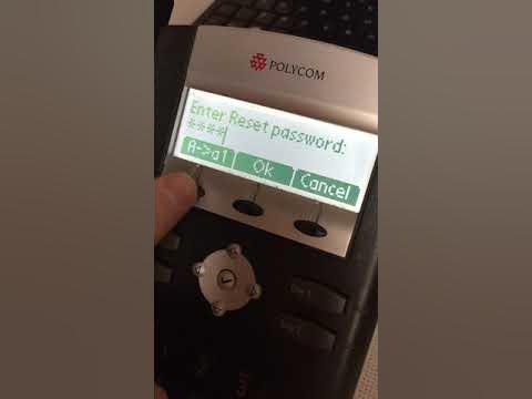 How to reset the polycom SoundPoint IP 335 to factory setting without password. - YouTube