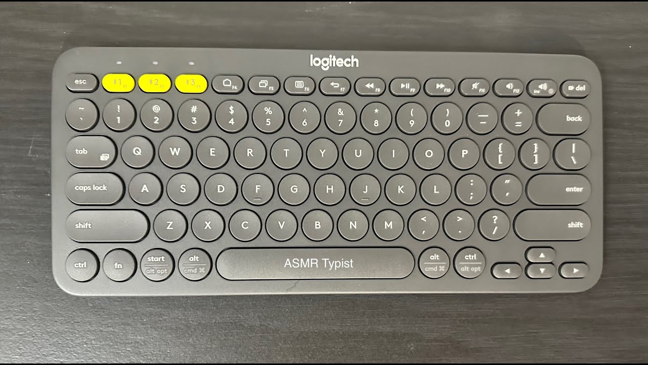 ASMR Typing on a Black Logitech K380 Wireless Bluetooth Keyboard - YouTube