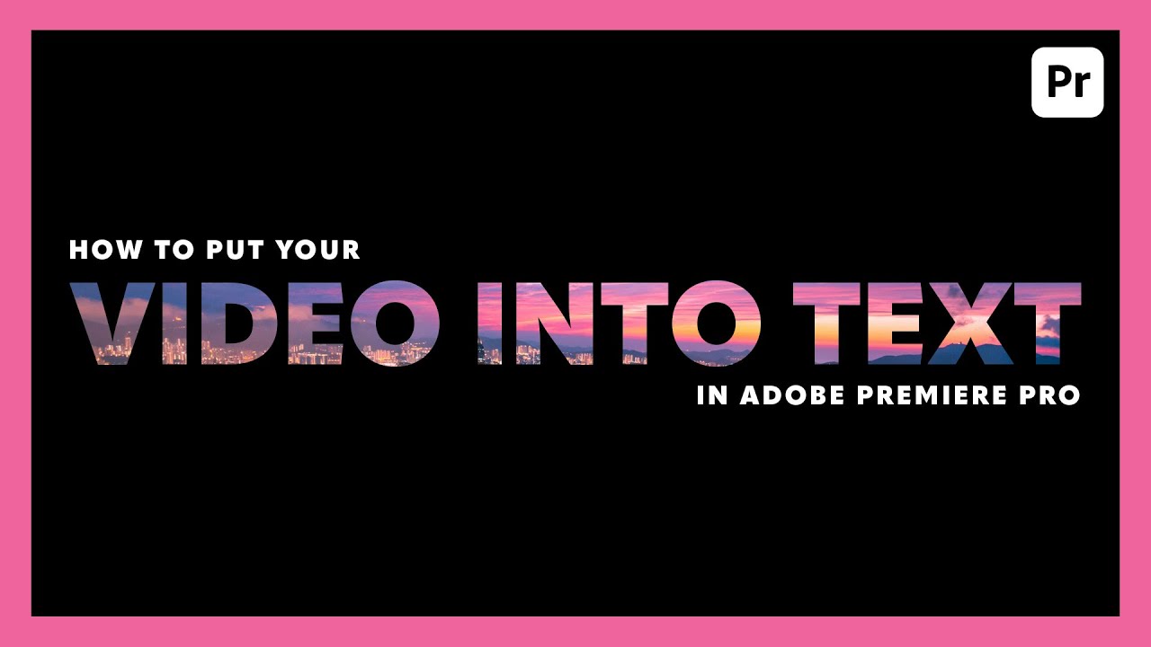 How to put your VIDEO INTO TEXT in Premiere Pro - YouTube