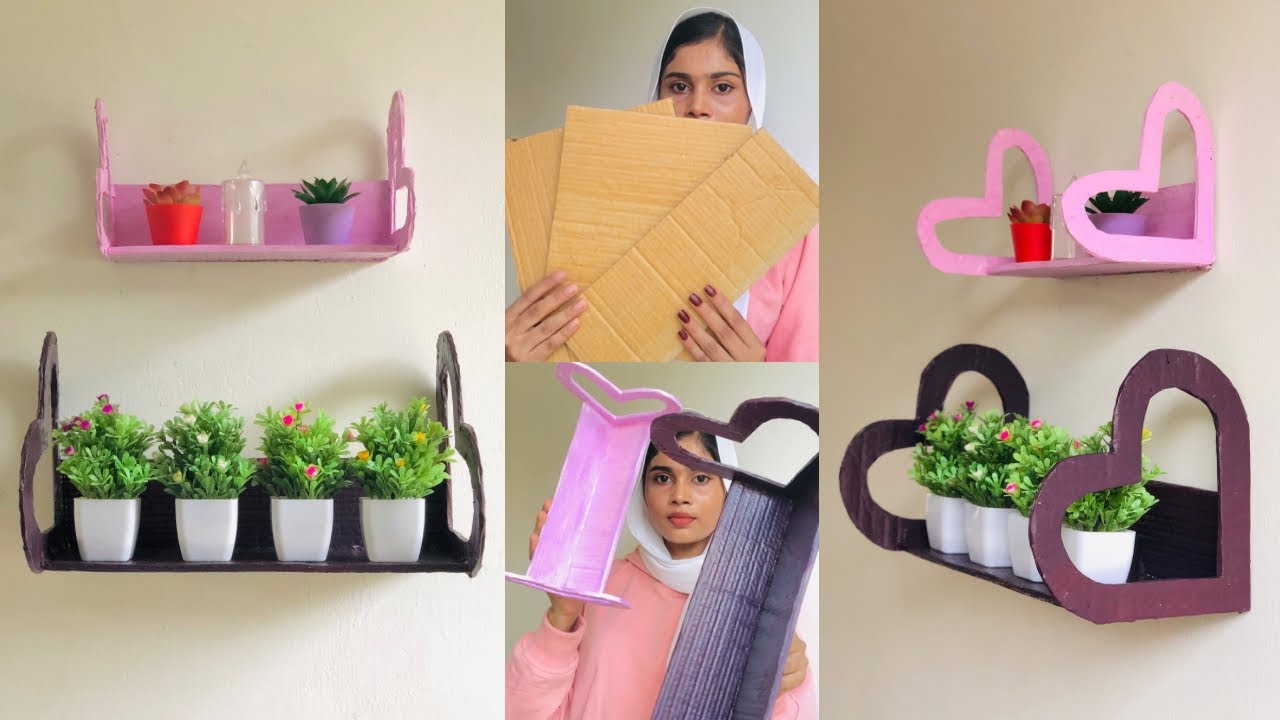 Cardboard wall decor idea | best out of waste | home decor | cardboard ...