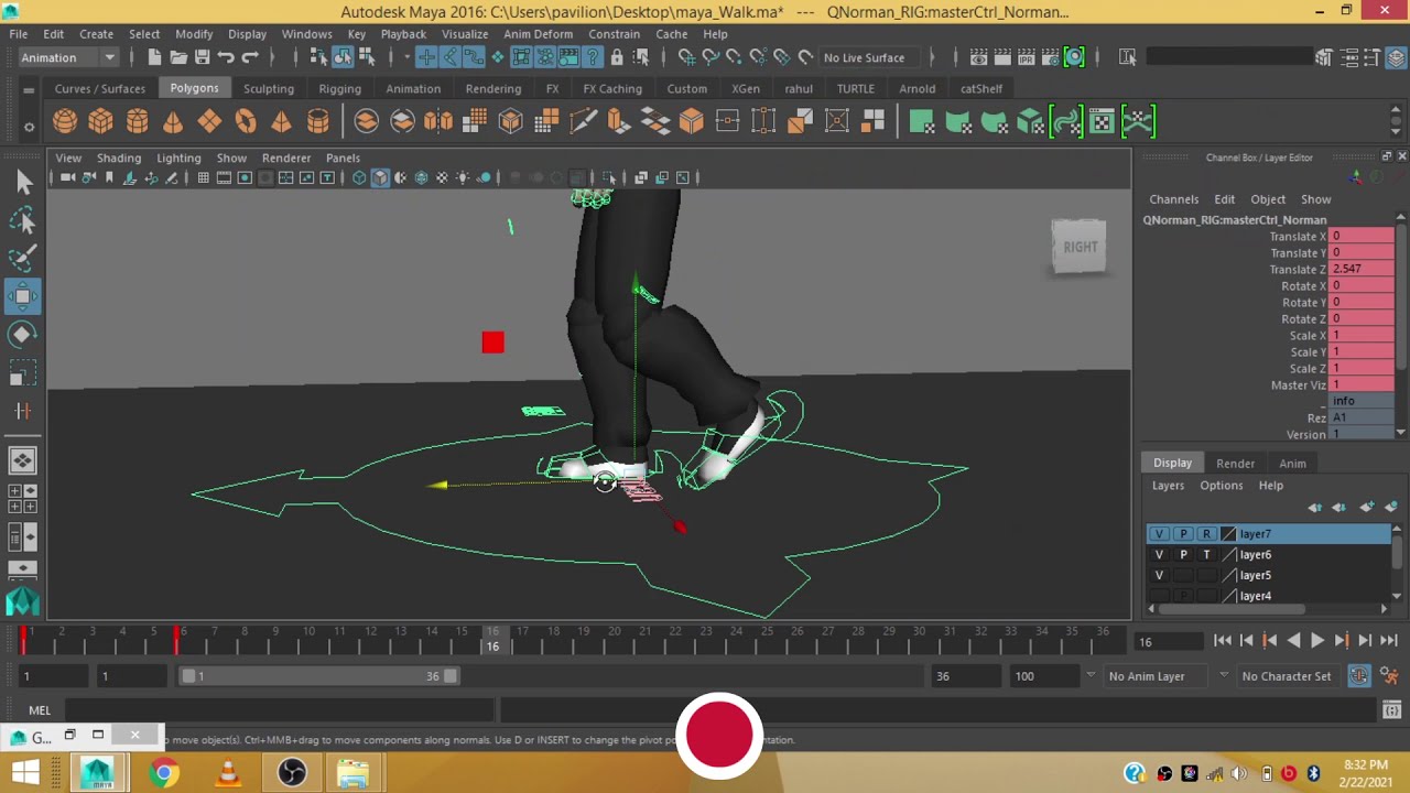 Progressive Walk cycle Animation in Maya I Maya Progressive walk cycle ...